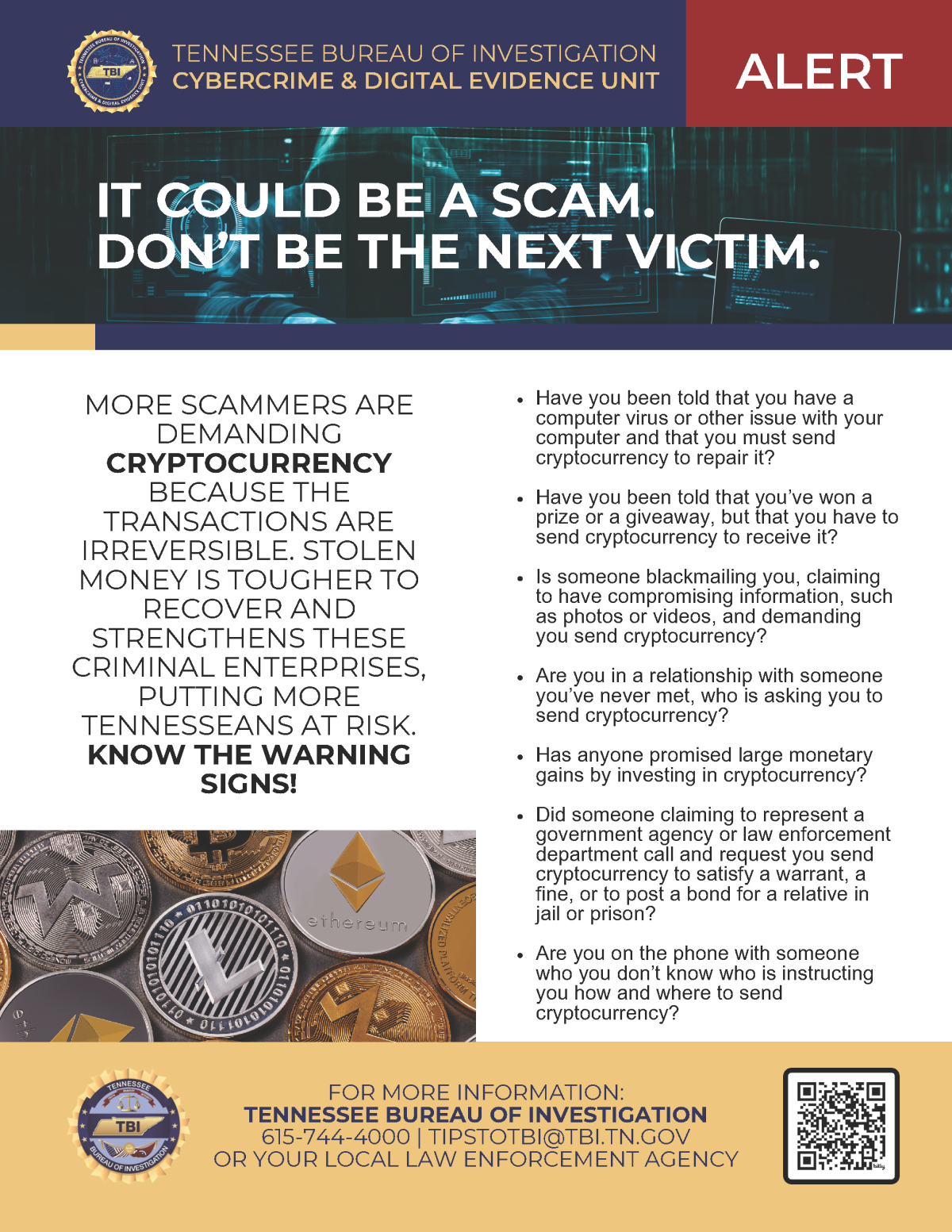 Cryptocurrency Scam Alert - Williamson County Sheriff’s Office