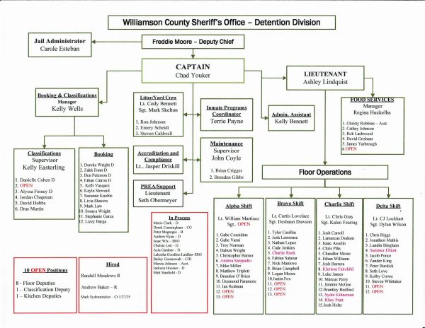 Organizational Chart - Williamson County Sheriff’s Office