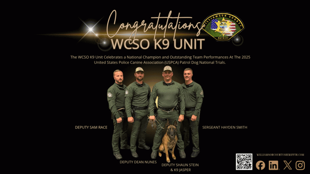 WCSO K9 Unit Celebrates a National Champion Win and Outstanding Team ...